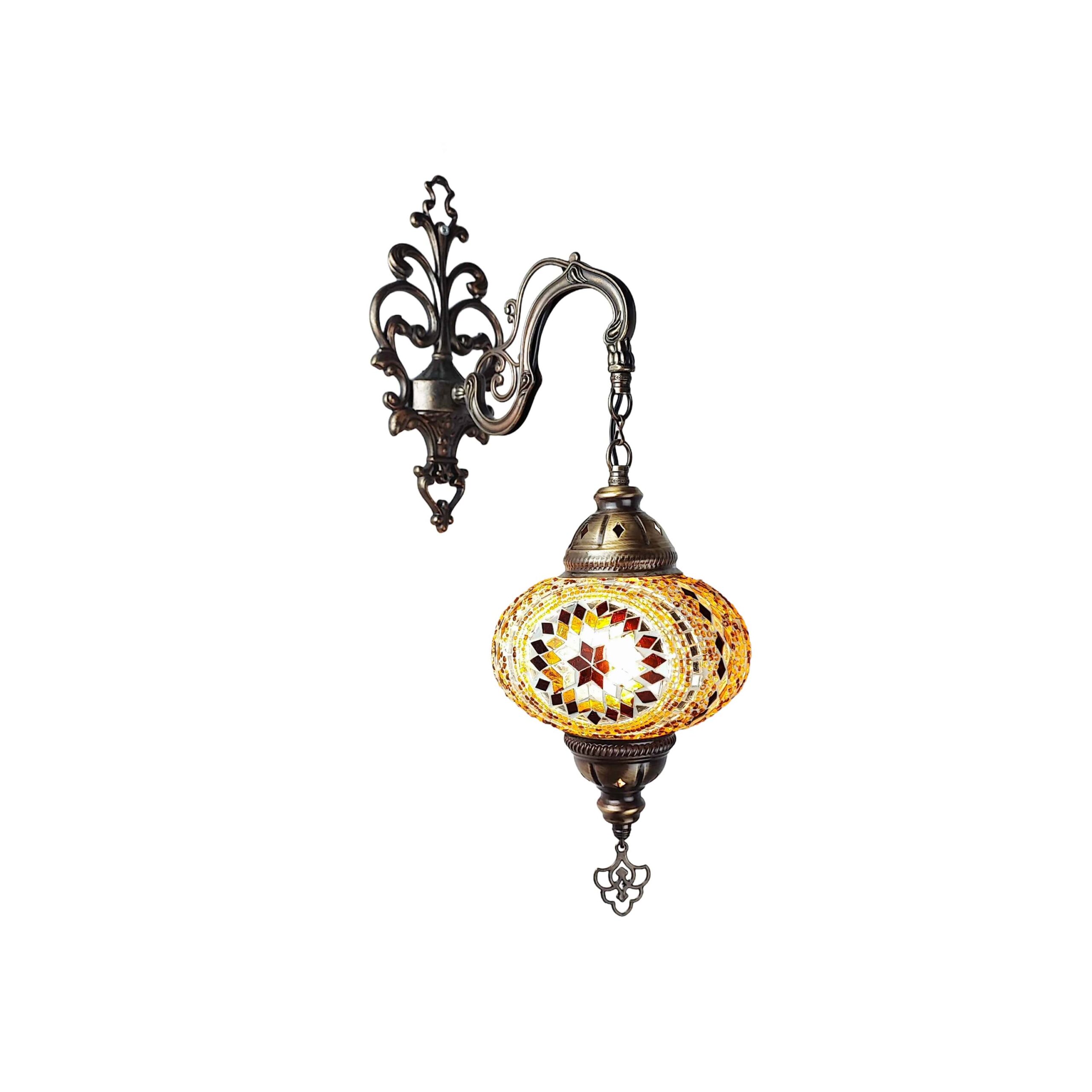 Handmade Turkish Mosaic Wall Lamp Sconce - Mediterranean & Moroccan ...